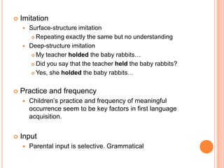 First language acquisition | PPTX