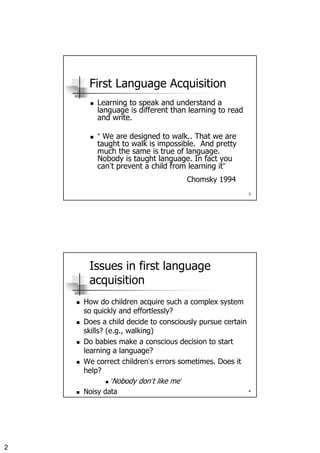 First language acquisition | PDF