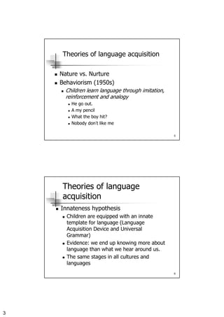 First language acquisition | PDF