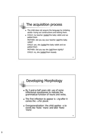 First language acquisition | PDF