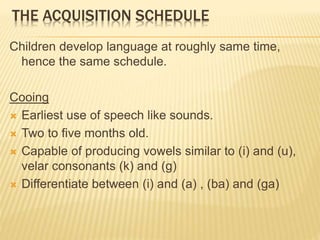 First language acquisition | PPTX
