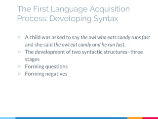 First Language Acquisition | PPTX