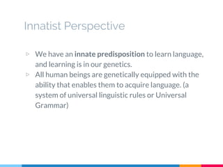 First Language Acquisition | PPTX