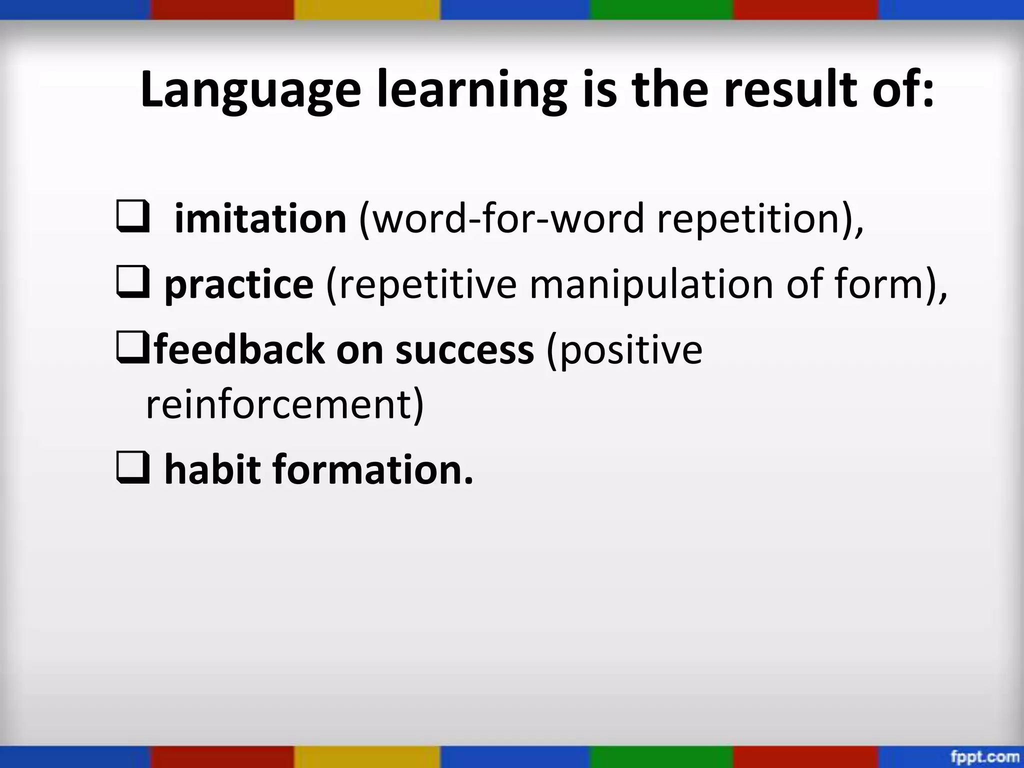 First language acquisition | PPTX