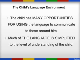 First language acquisition (interactionism) | PPTX