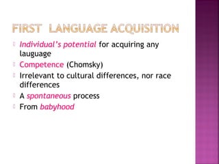 First language acquisition stages | PPT