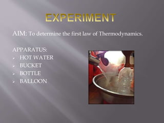 First law of thermodynamics | PPTX