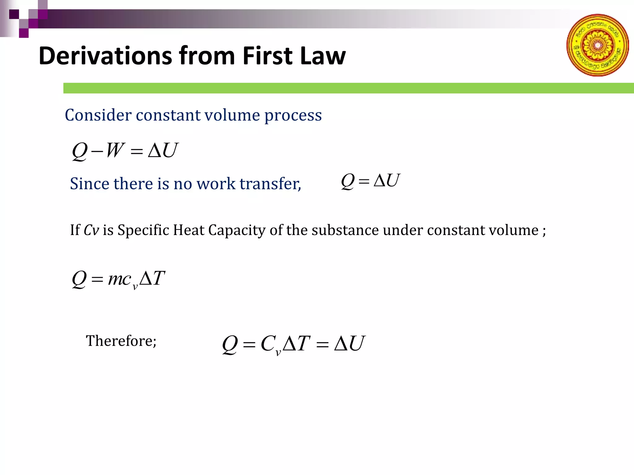 First law of thermodynamics | PPTX
