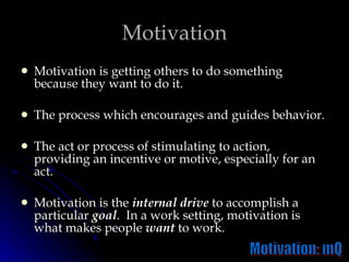 First Lecture Of Motivation | PPT | Education