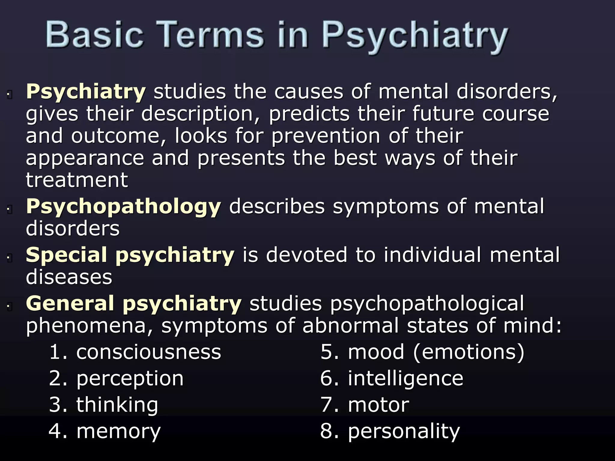 psychiatry The Criteria of mental Health | PPTX