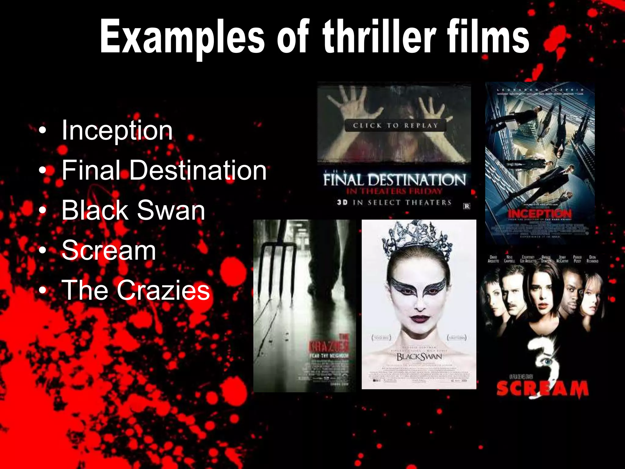 First Thriller Lesson | PPTX | Horror | Genres