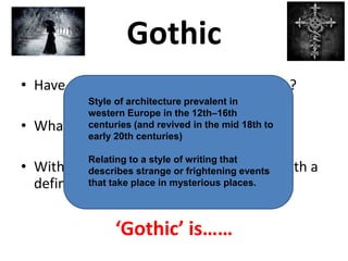 Introduction C19 Gothic | PPTX