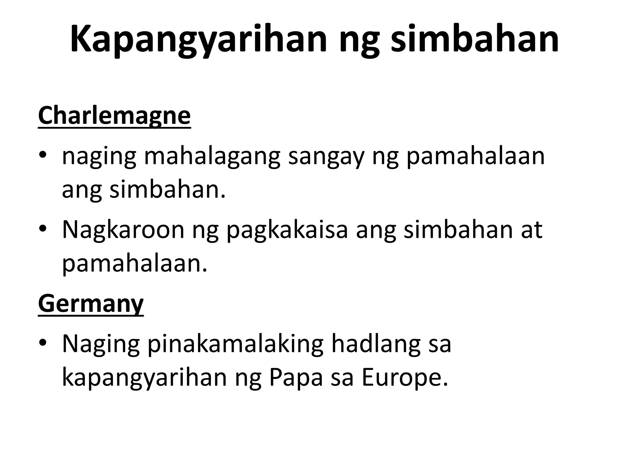 Kapangyraihan ng simbahan | PPTX