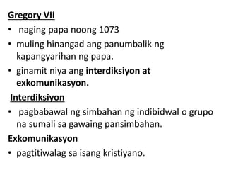 Kapangyraihan ng simbahan | PPTX