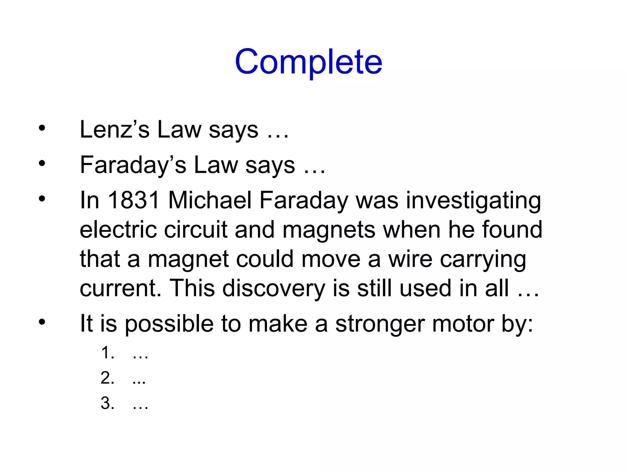 First Lesson Induction Motor1 | PPT