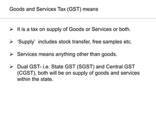 First lesson in gst | PPT
