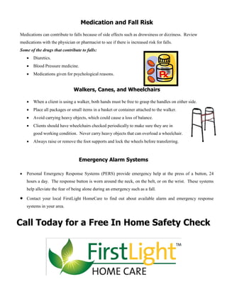 FirstLight HomeCare Fall Prevention | PDF