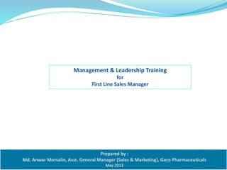 First line sales managers' training | PPTX