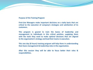 First line sales managers' training | PPTX