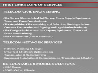 First link company profile | PPT