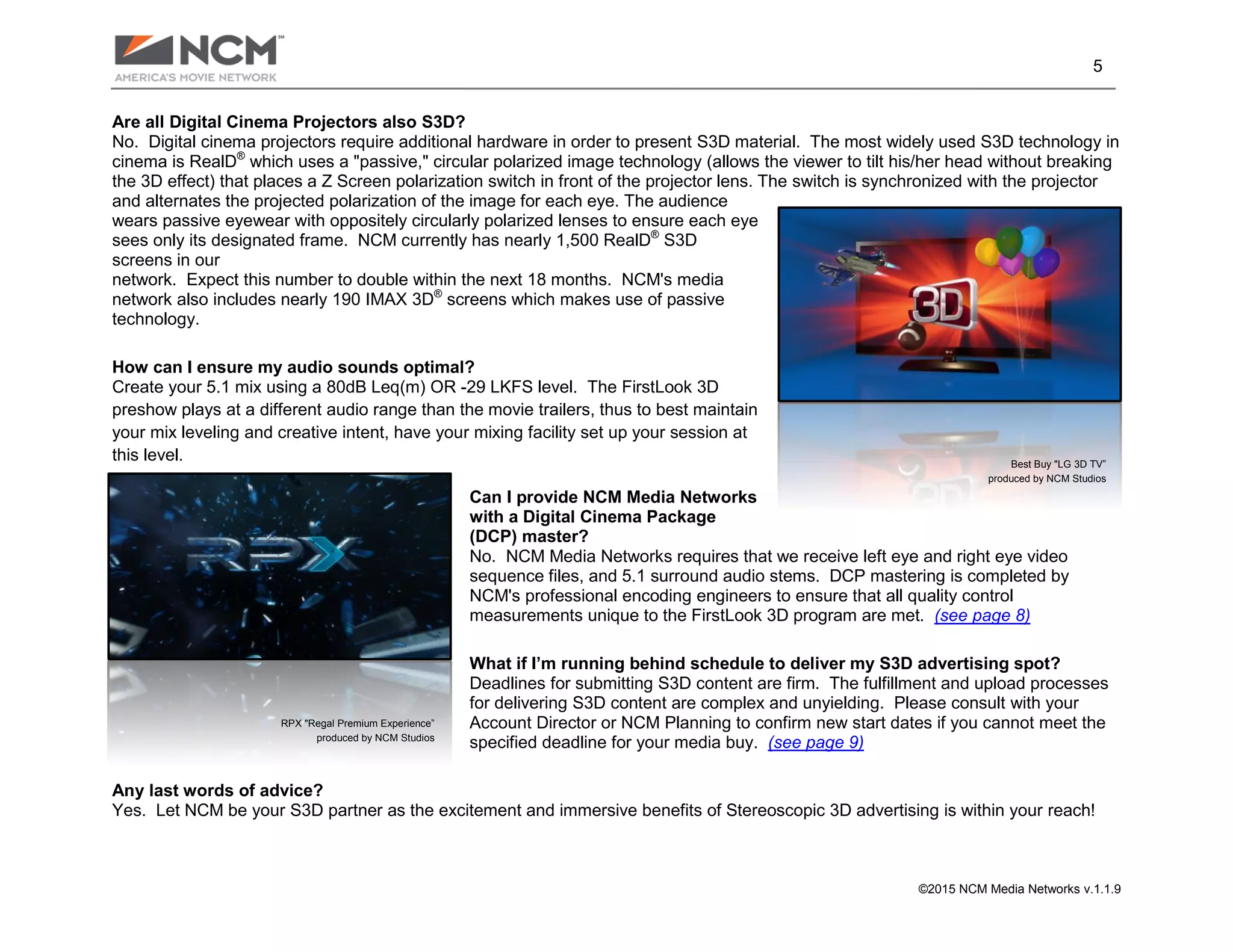 Stereoscopic 3D Advertising FAQs | PDF