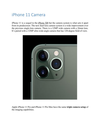 First look at the apple iphone 11 | PDF