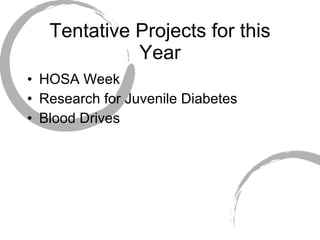 First HOSA Meeting | PPT