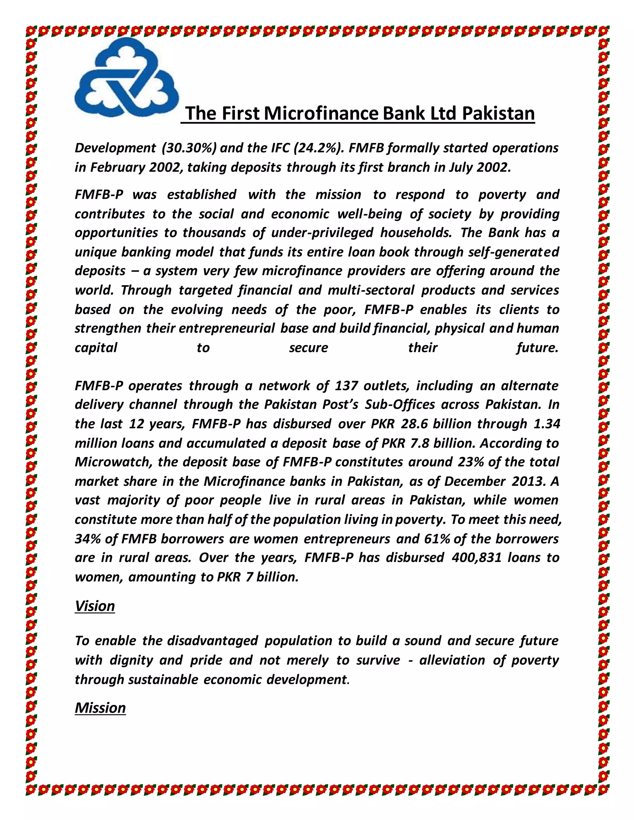 First microfinance bank | DOCX