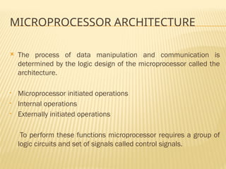 first microprocessor-and-interface and working btech ece | PPT