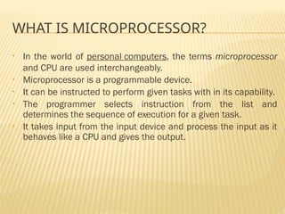 first microprocessor-and-interface and working btech ece | PPT