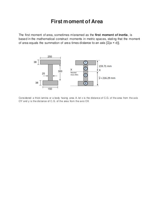 First moment of area