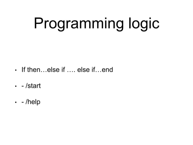 First month with golang - Building Telegram chat bot | PPT