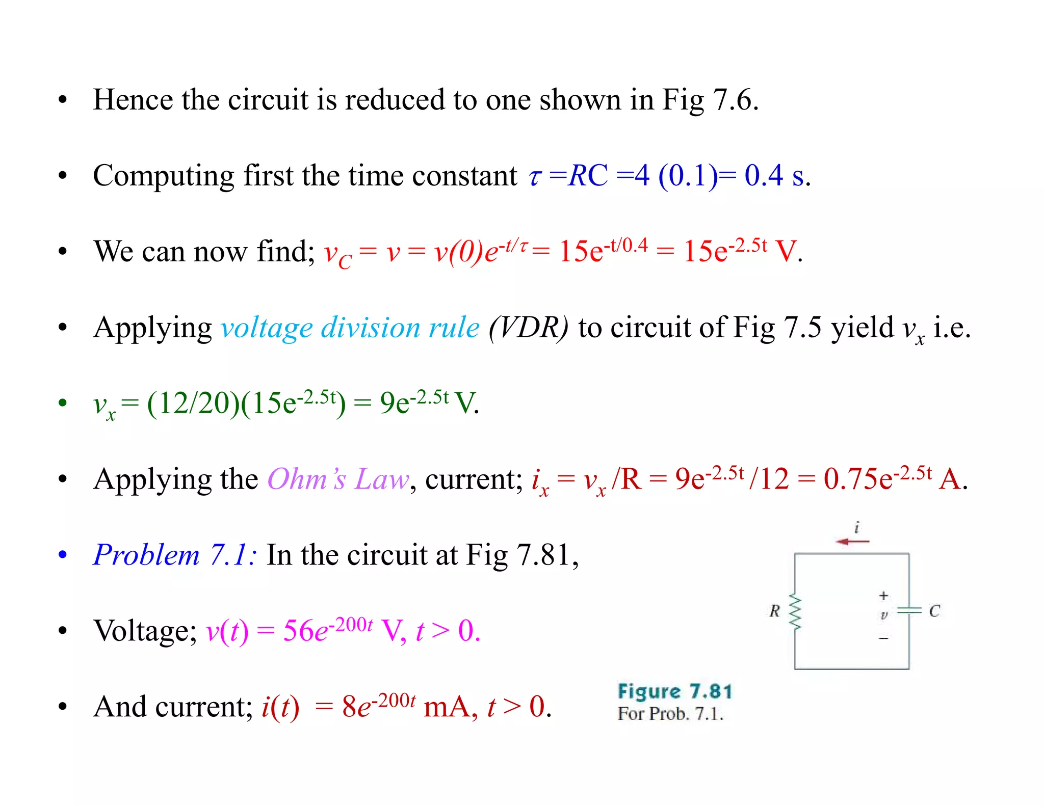 First Order Circuits Linear Circuit Analysis Pdf