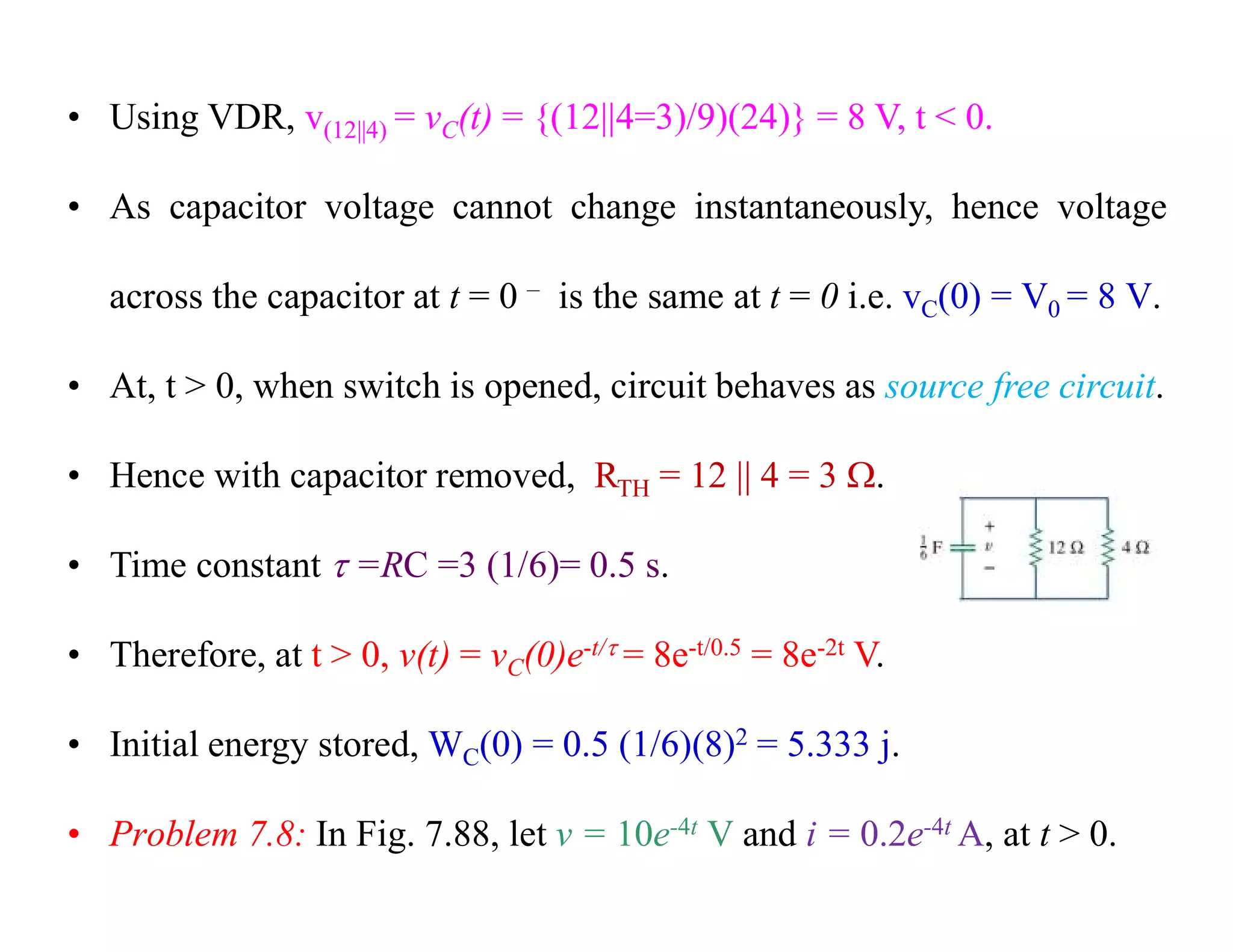 First order circuits linear circuit analysis | PDF