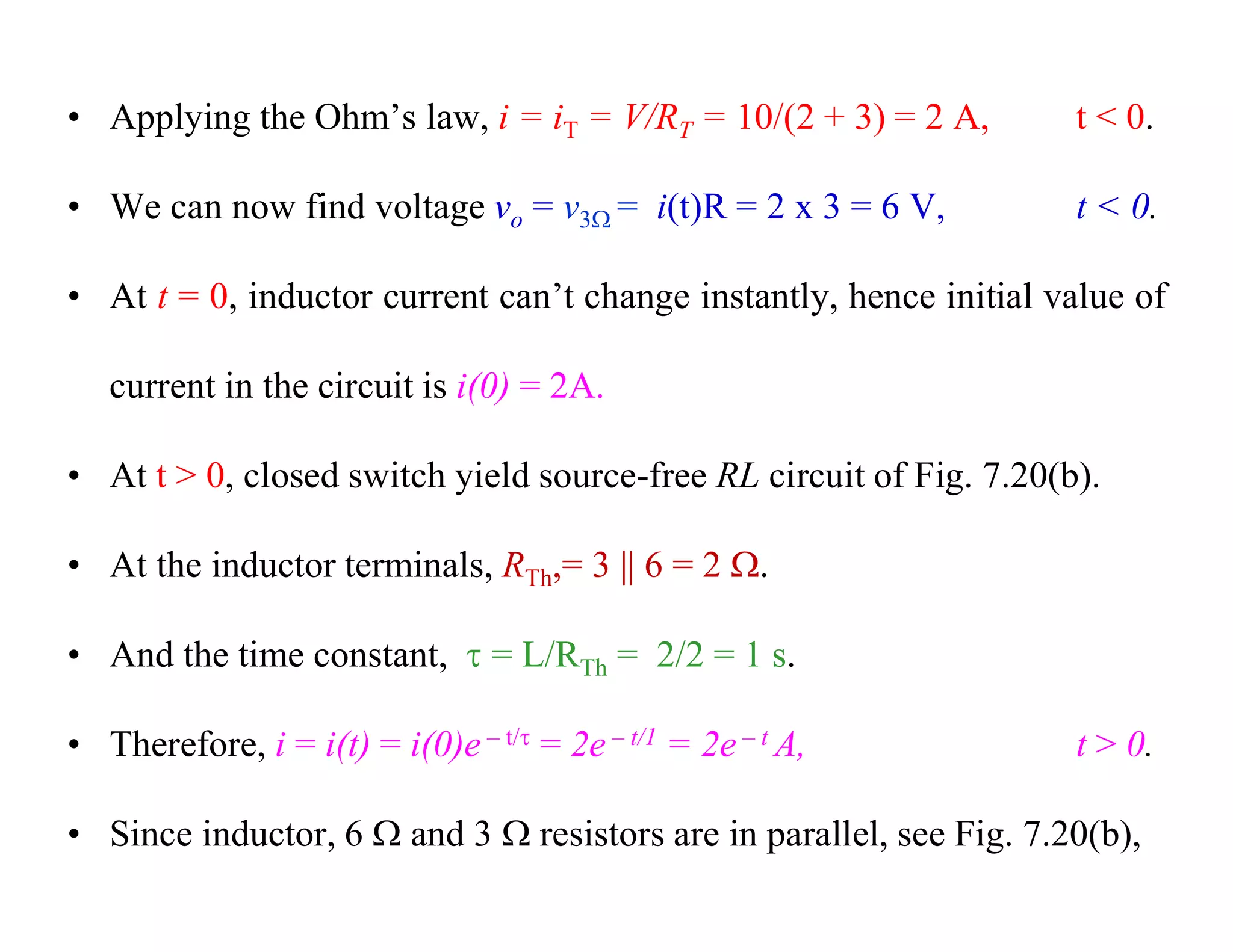 First order circuits linear circuit analysis | PDF
