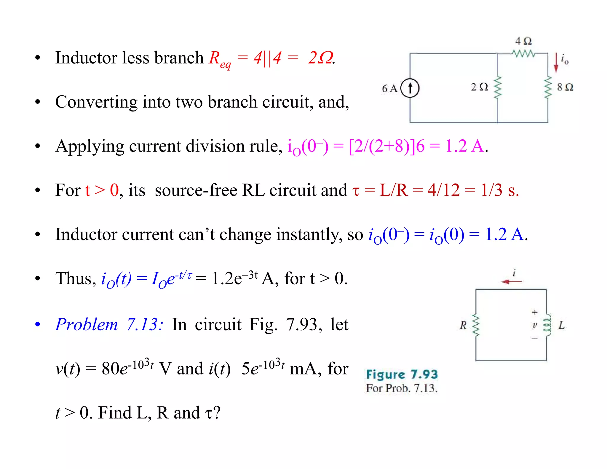 First order circuits linear circuit analysis | PDF