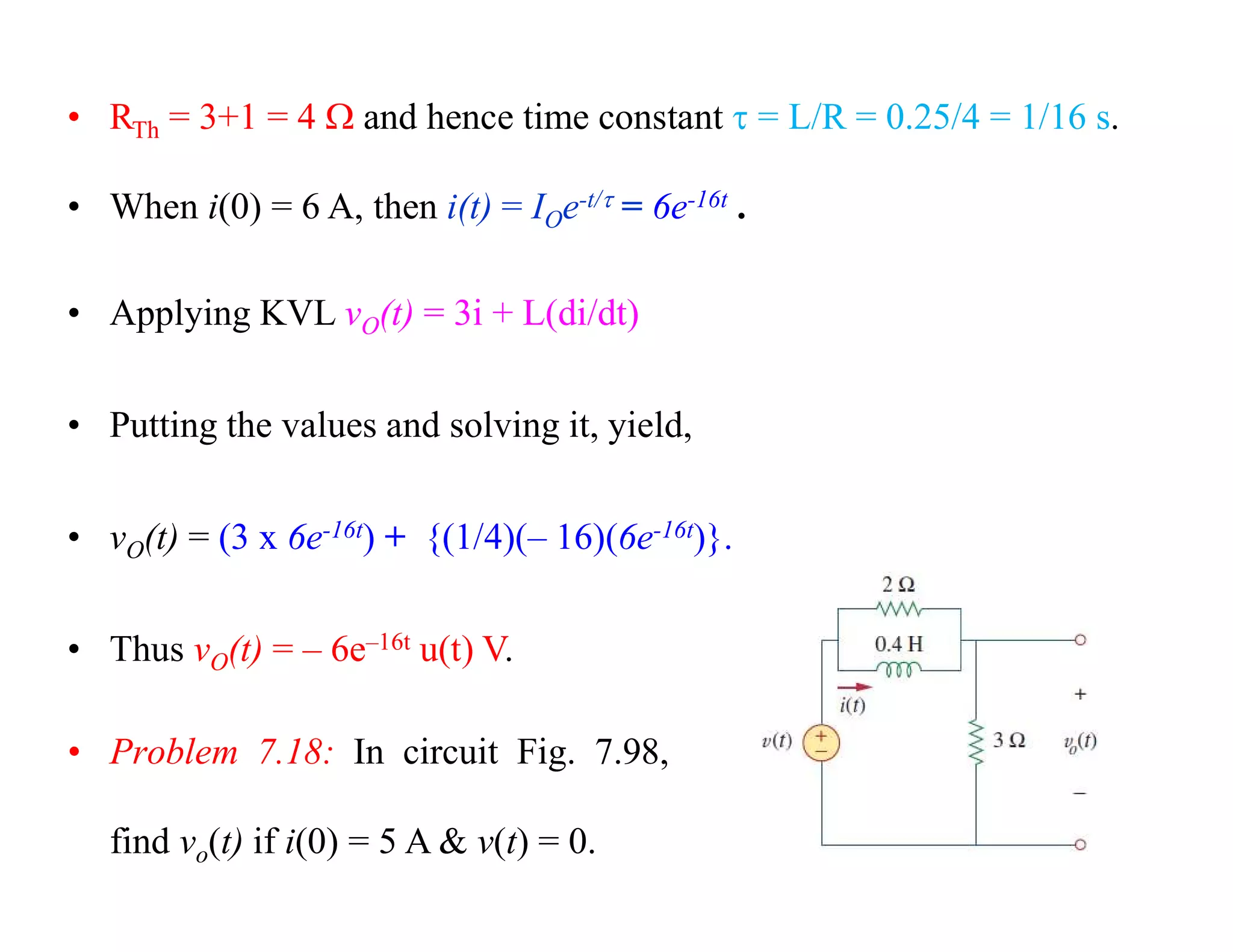 First order circuits linear circuit analysis | PDF