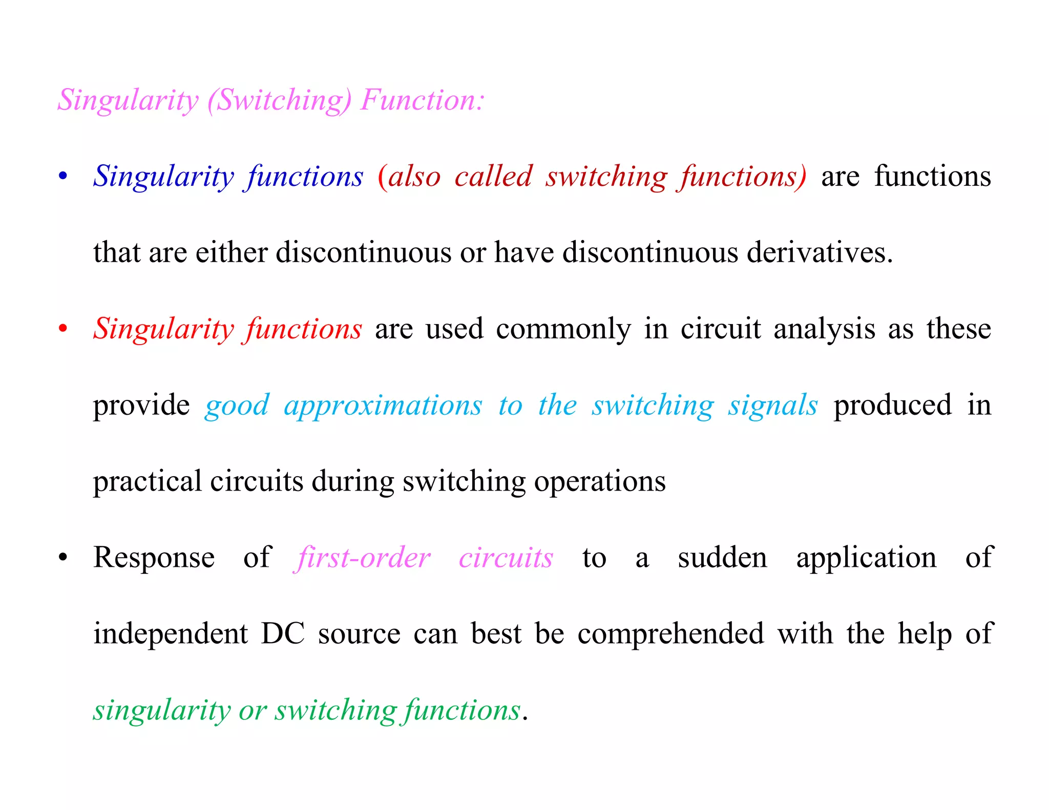 First Order Circuits Linear Circuit Analysis Pdf