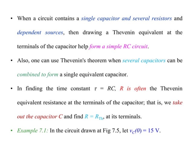 First order circuits linear circuit analysis | PDF