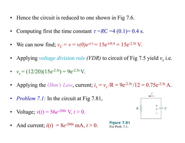 First Order Circuits Linear Circuit Analysis Pdf