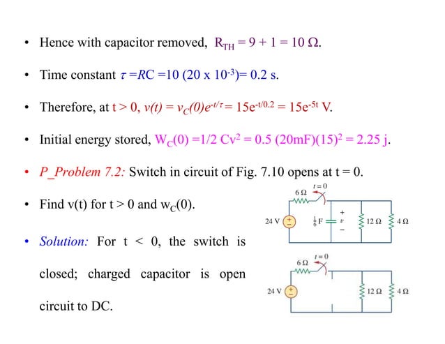 First Order Circuits Linear Circuit Analysis Pdf