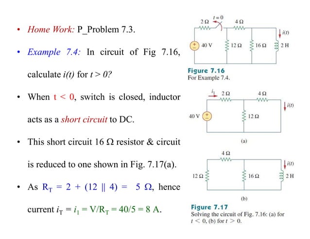 First order circuits linear circuit analysis | PDF