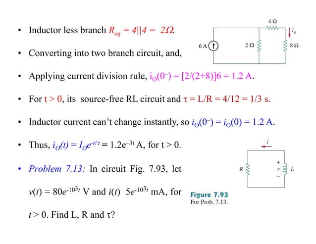 First order circuits linear circuit analysis | PDF