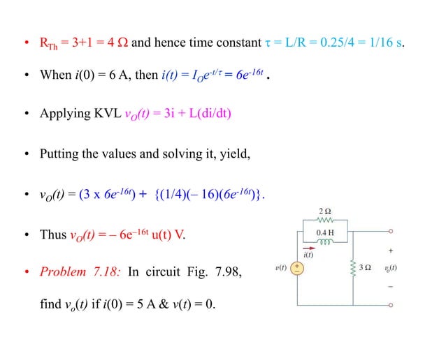 First order circuits linear circuit analysis | PDF