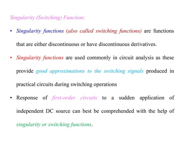 First order circuits linear circuit analysis | PDF