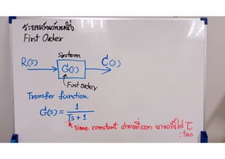 First Order Control System Analysis การวิเคราะห์ระบบควบคุมอันดับหนึ่ง | PDF