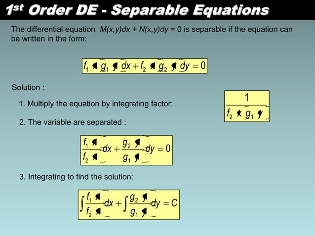 First order linear differential equation | PPTX
