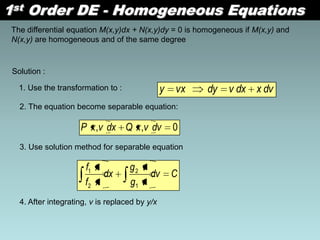 First order linear differential equation | PPTX