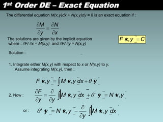 First order linear differential equation | PPTX