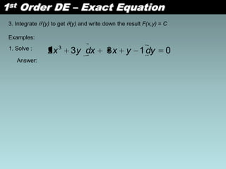 First order linear differential equation | PPTX